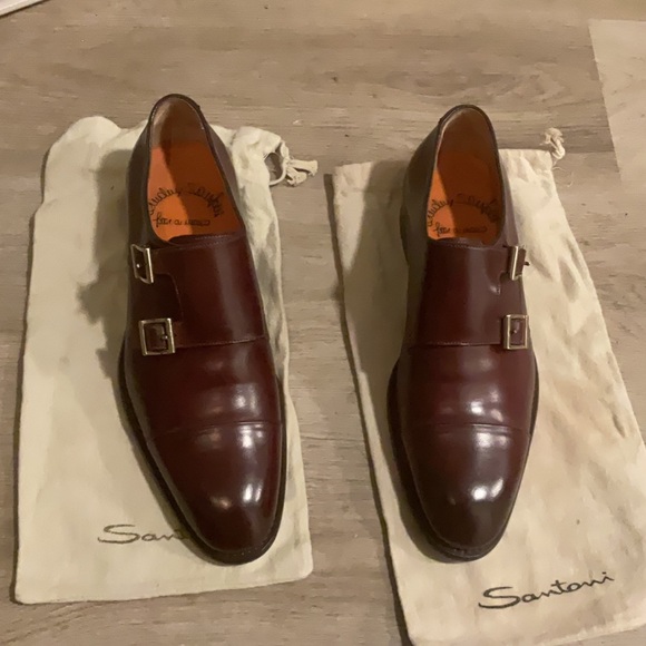 Santoni | Shoes | Santoni Brown Leather Oxfords Timeless Elegance ...